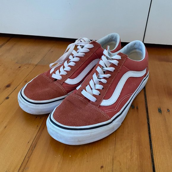 Vans | Shoes | Burnt Red Velvet Vans Low Top Sneakers Size 9 | Poshmark